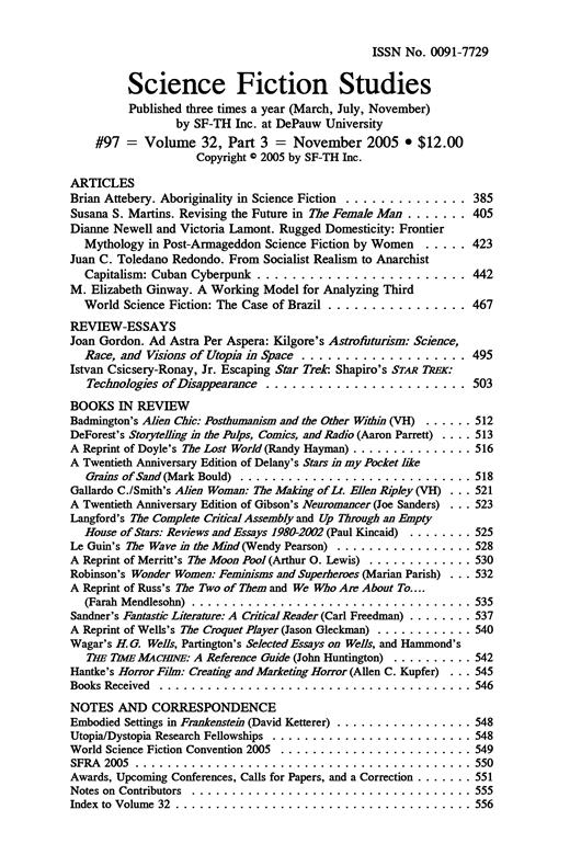 Review: The Two of Them and We Who Are About To…, by Joanna Russ | Science Fiction Studies ...